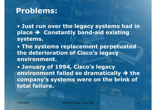 Case Study: Cisco Systems, Inc Erp | PDF | Business Accounting ...