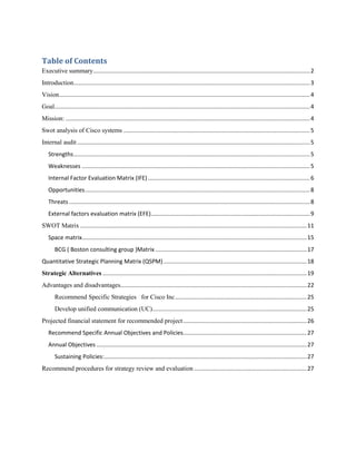 Cisco systems inc strategic management original 11 | DOCX
