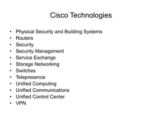 Cisco technologies | POTX