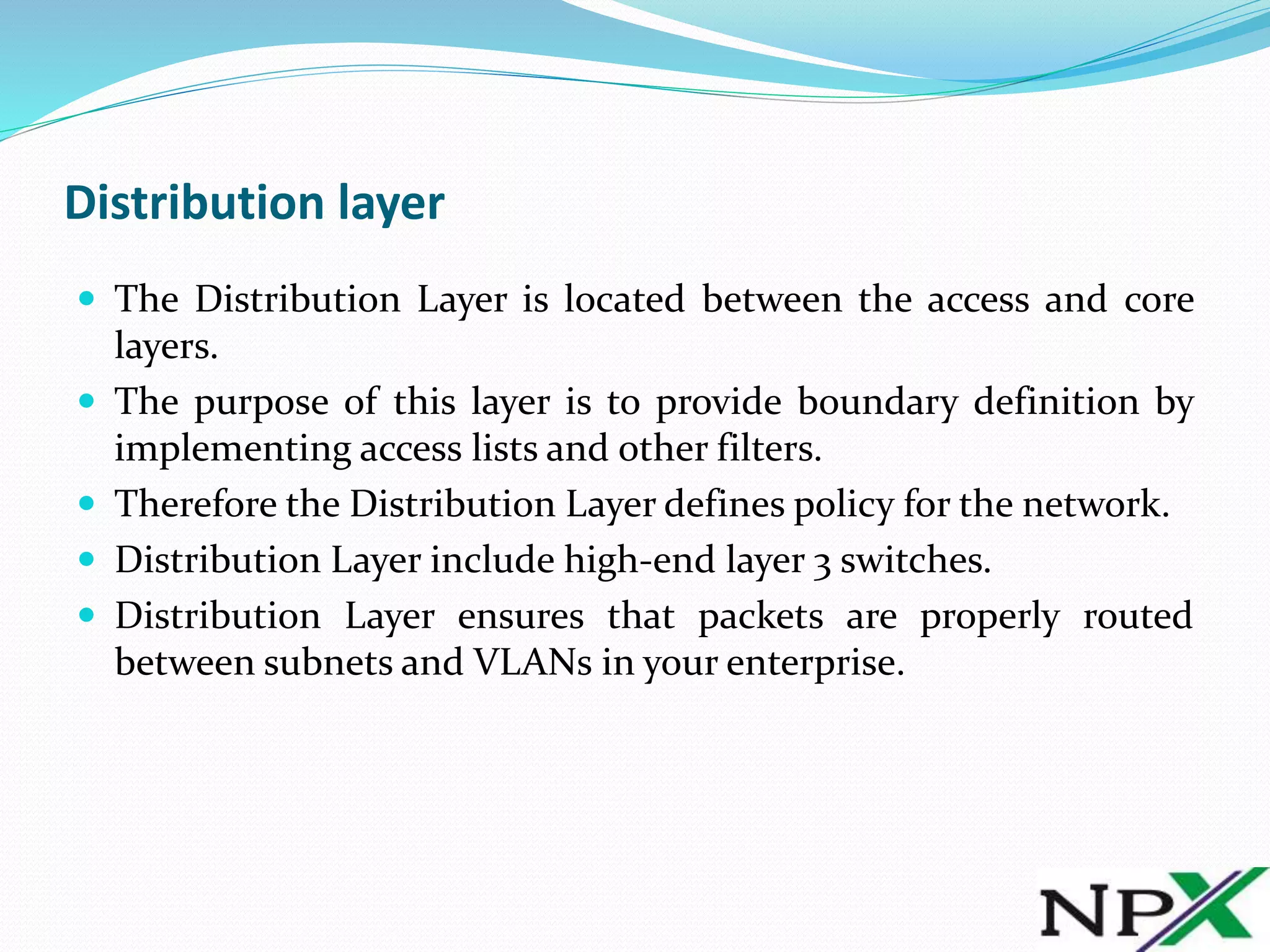 Ciscos Three Tier Hierarchical Network Model Pptx Computer Networking Computing