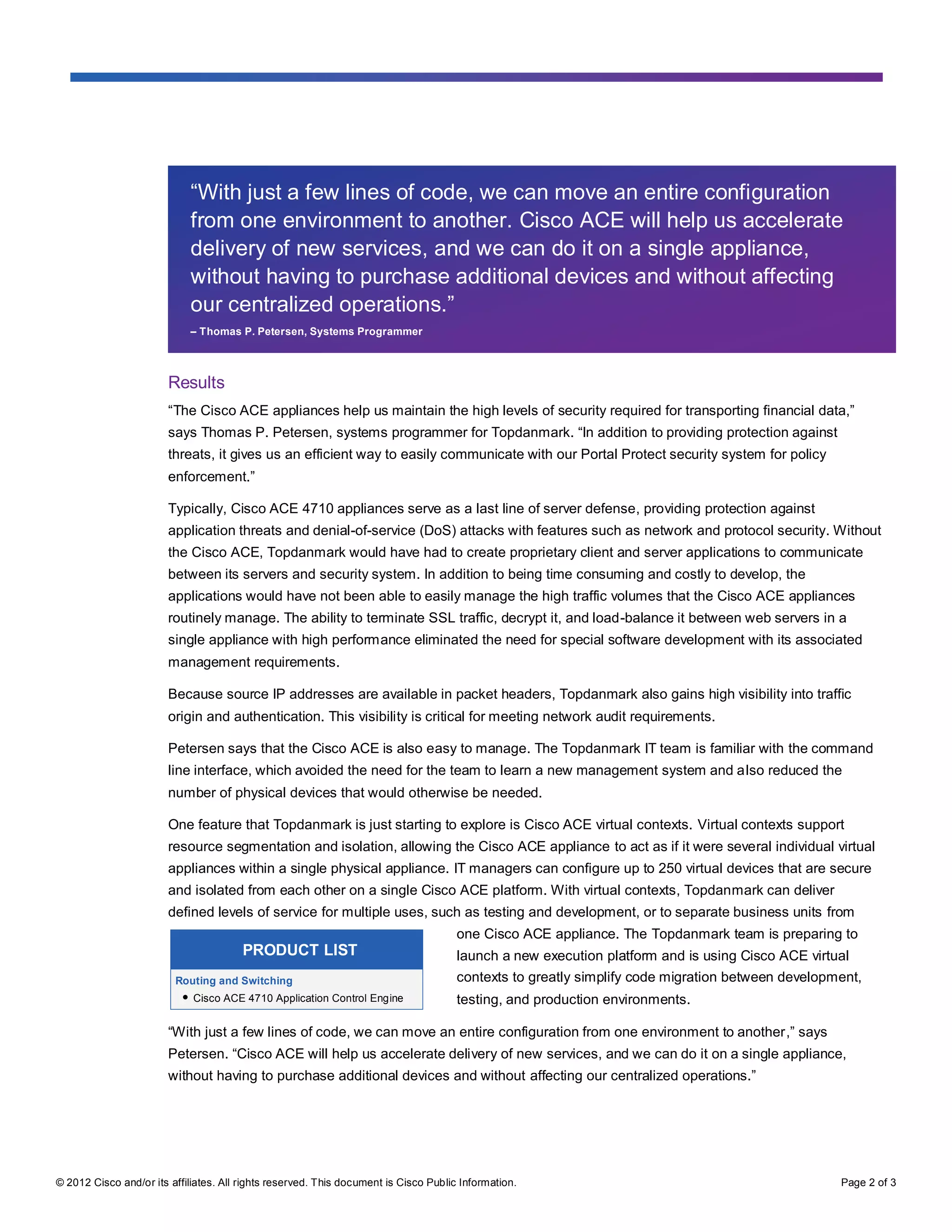 Topdanmark- Cisco | PDF