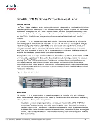Cisco UCS C210 M2 General Purpose Rack-Mount Server