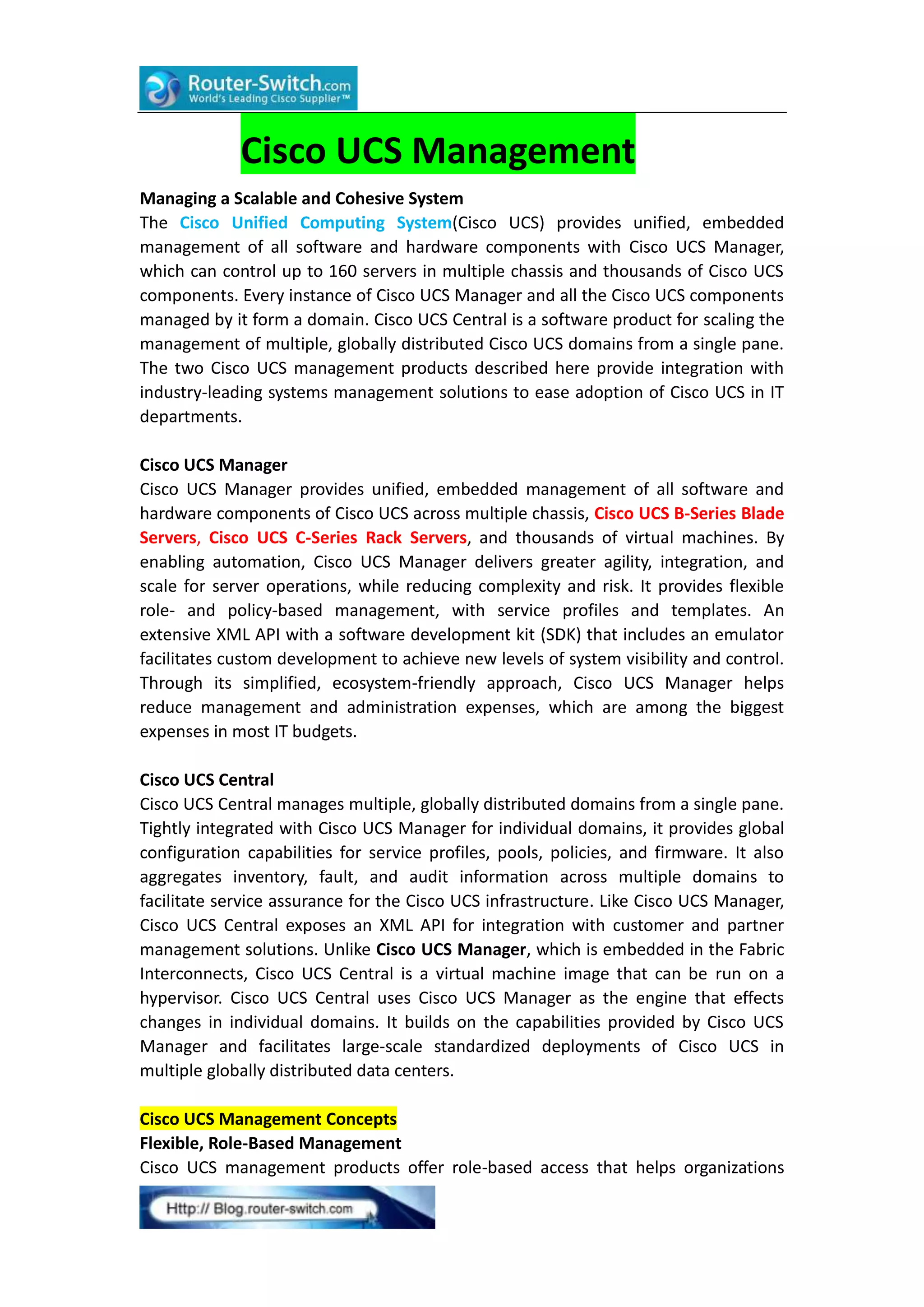 Cisco Ucs Management Pdf