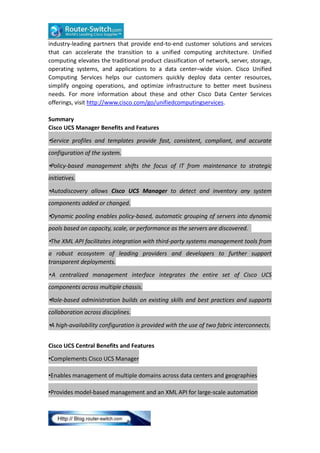 Cisco ucs management | DOCX