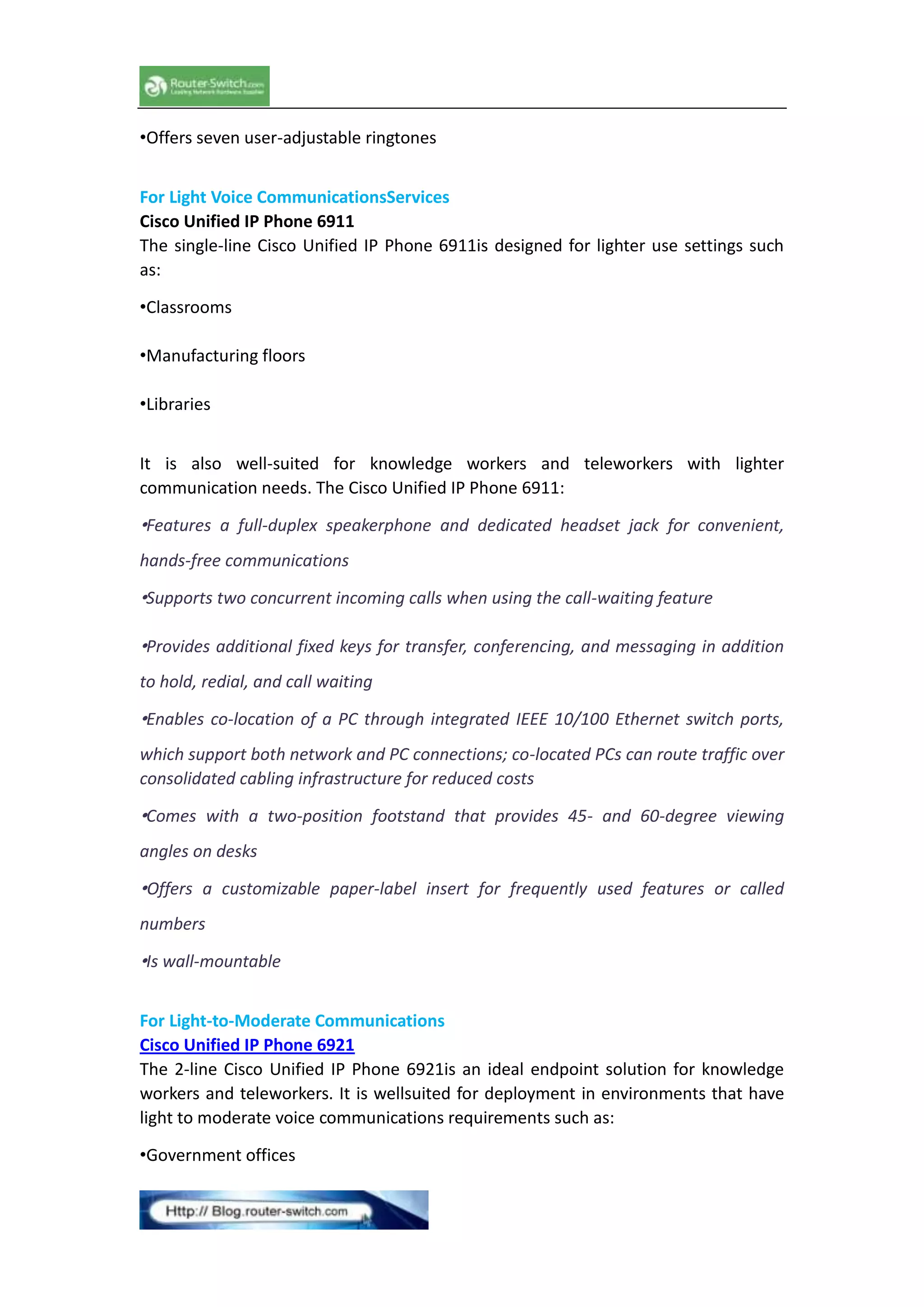 Cisco unified ip phone 6900 user friendly, eco-friendly, and budget ...