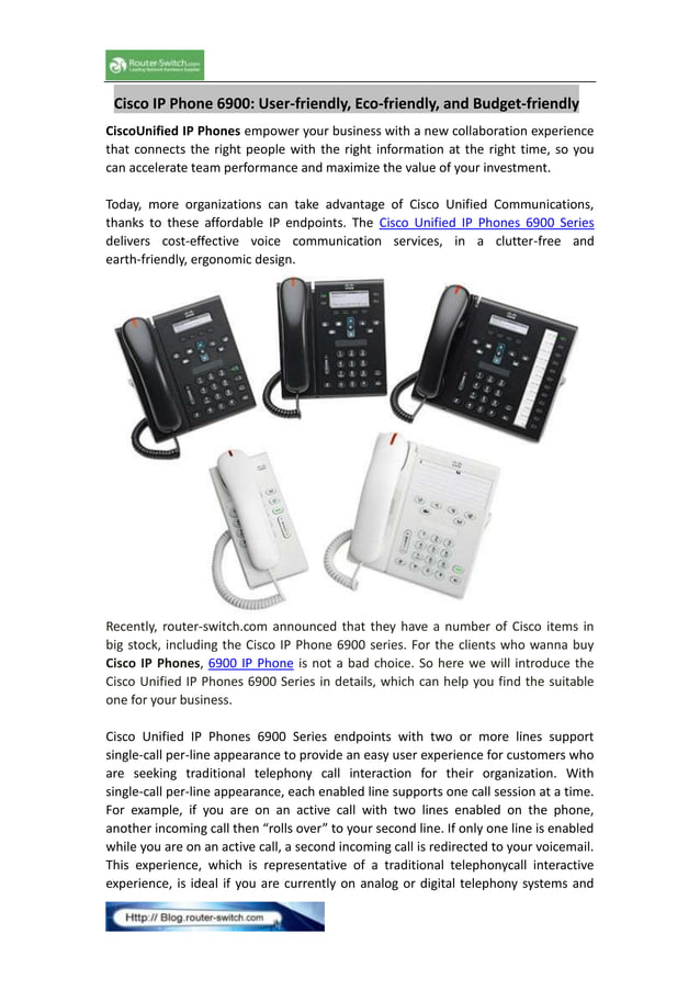 Cisco unified ip phone 6900 user friendly, eco-friendly, and budget ...