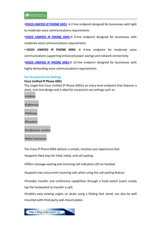 Cisco unified ip phone 6900 user friendly, eco-friendly, and budget ...