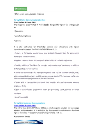 Cisco unified ip phone 6900 user friendly, eco-friendly, and budget ...