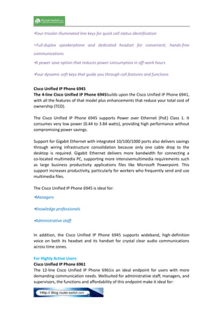 Cisco unified ip phone 6900 user friendly, eco-friendly, and budget ...