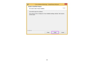 Cisco webex installation guide | PDF