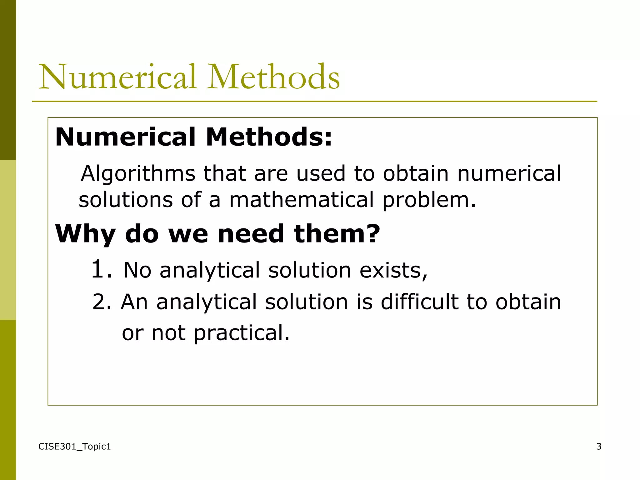 numerical methods | PPT