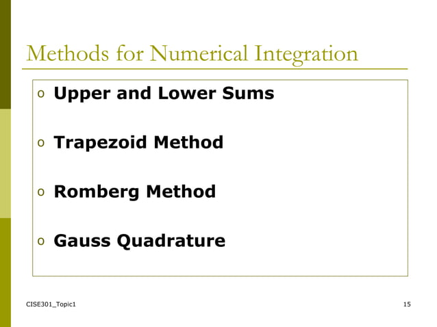 numerical methods | PPT | Physics | Science