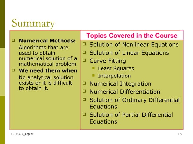 numerical methods | PPT | Physics | Science