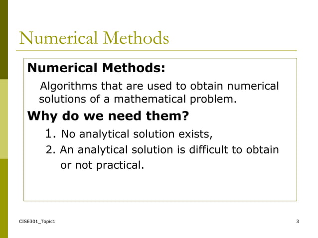 numerical methods | PPT | Physics | Science