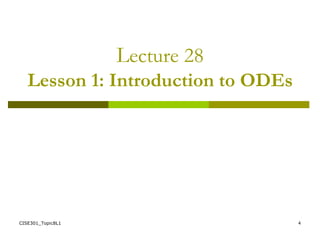 SE301 Numerical Methods Topic 8 Ordinary Differential Equations | PPT