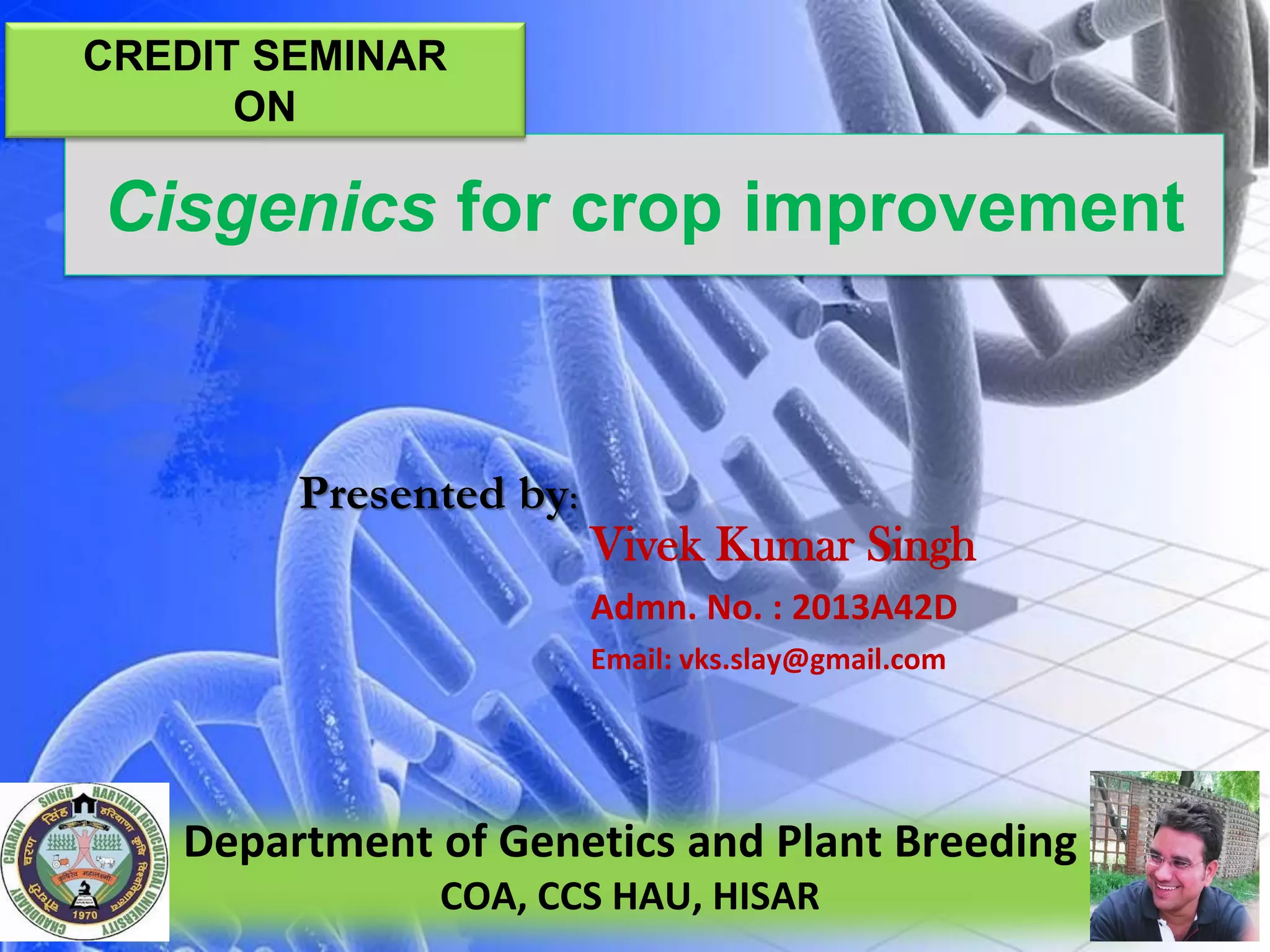 Cisgenics for crop improvement | PDF