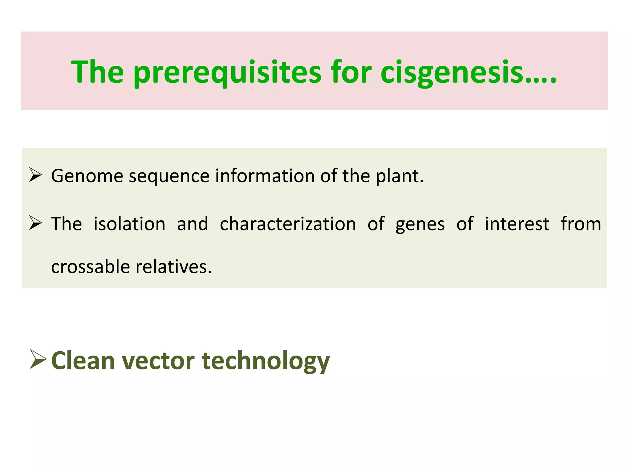 Cisgenics for crop improvement | PDF
