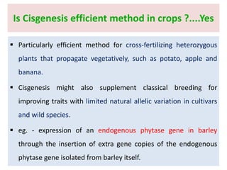 Cisgenics for crop improvement | PDF