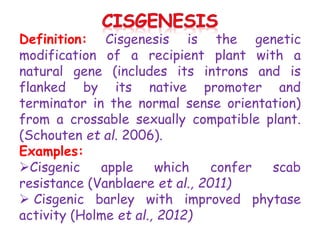 Cisgenics for crop improvement | PPTX