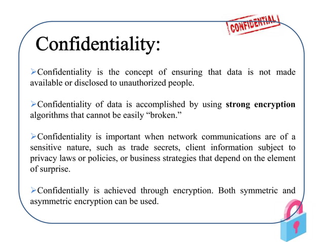 Confidentiality | PPTX