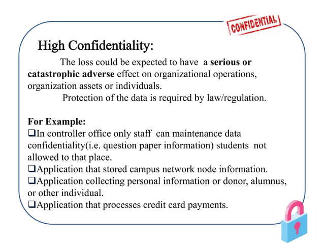 Confidentiality | PPTX