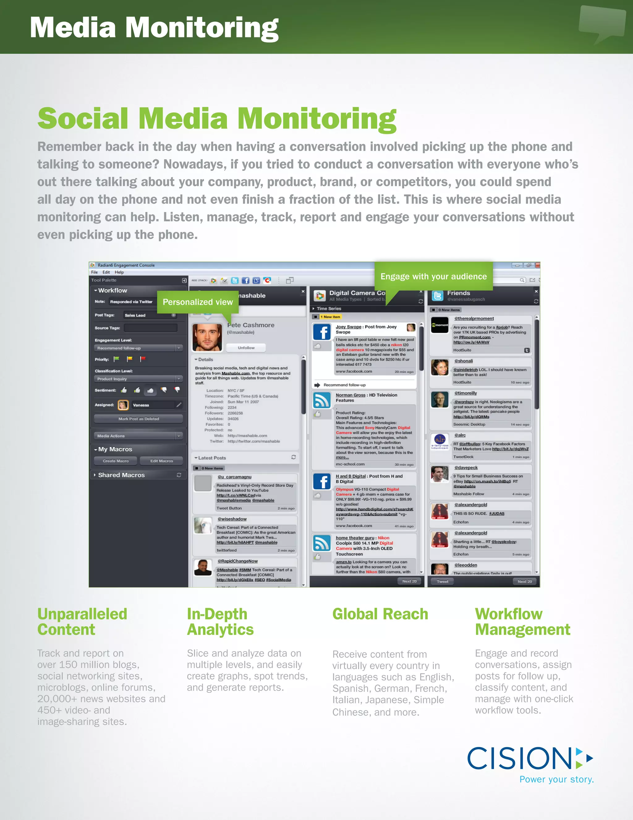 Cision Media Monitoring Social Media | PDF | Social Networking | Internet