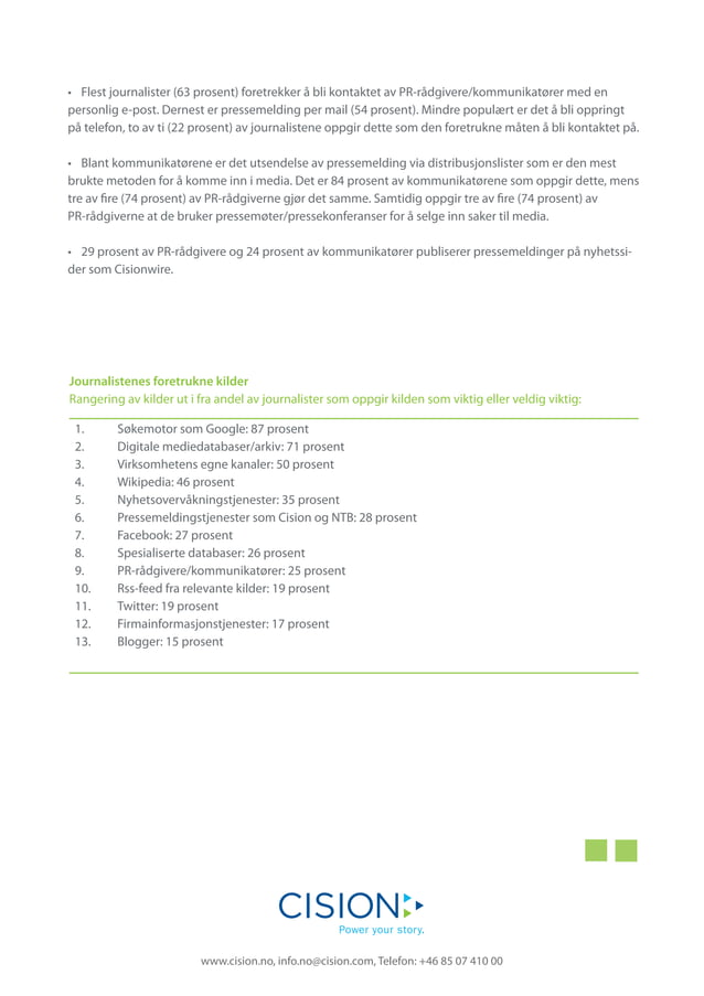 Cision undersokelse | PDF