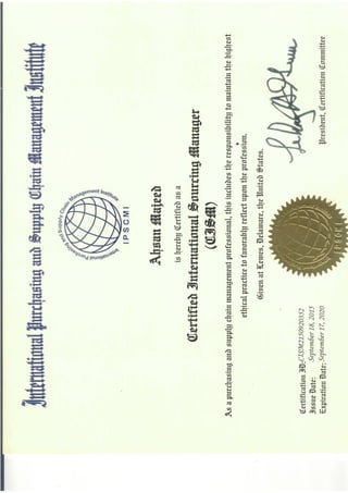 CERTIFIED INTERNATIONAL SOURCING MANAGER | PDF