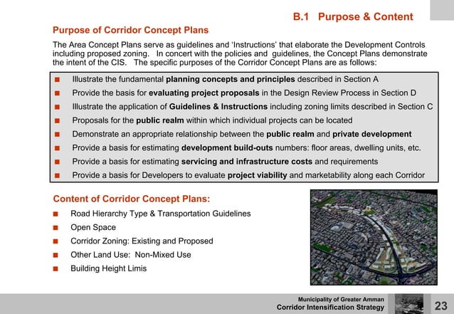 Corridor Intensification Strategy (CIS) | Amman Institute | PDF