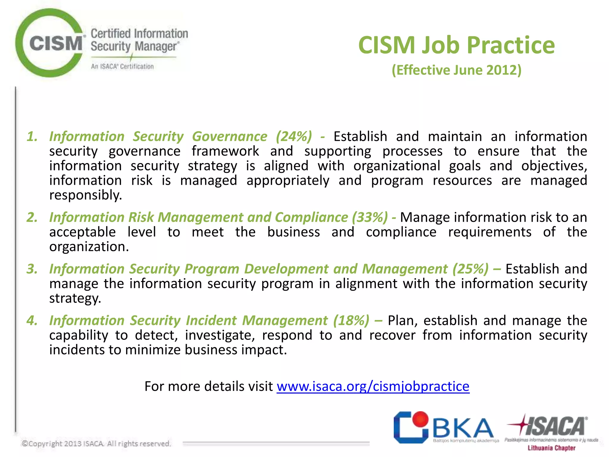 CISM sertifikacija | PPTX