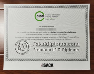 CISM certificate | PPT