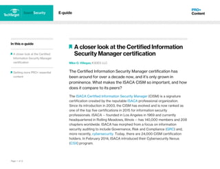 Cism certification guide | PDF