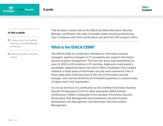 Cism certification guide | PDF