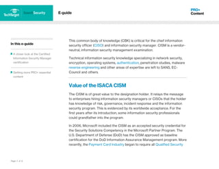 Cism certification guide | PDF
