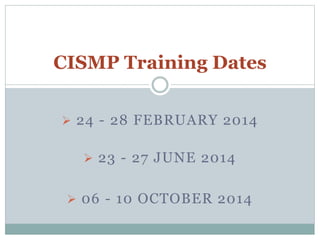 CISMP Training | PPTX