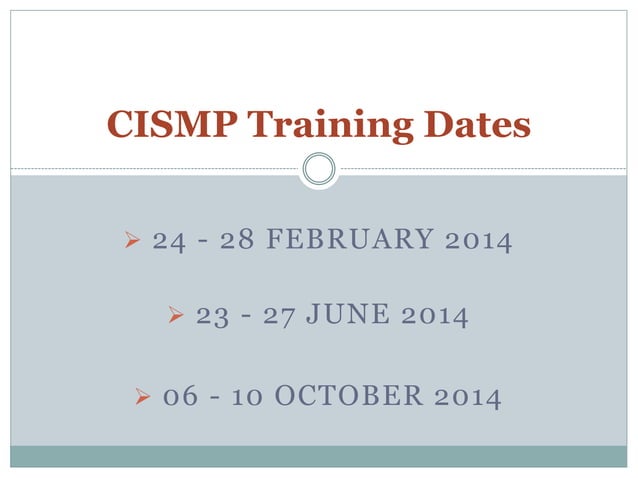 CISMP Training | PPTX