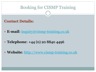 CISMP Training | PPTX