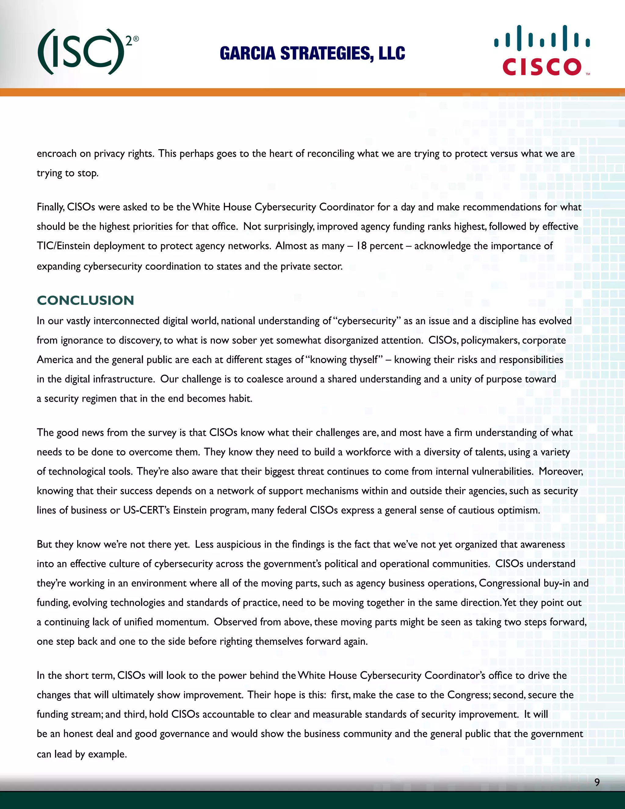 Ciso Survey Report 2010 Pdf