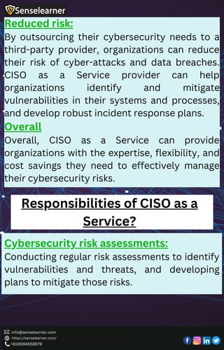 CISO as a service in India | Senselearner | PDF