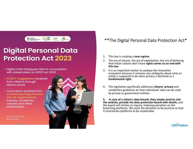 Digital Personal Data Protection (DPDP) Practical Approach For CISOs | PDF