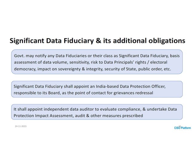 Digital Personal Data Protection (DPDP) Practical Approach For CISOs | PPT