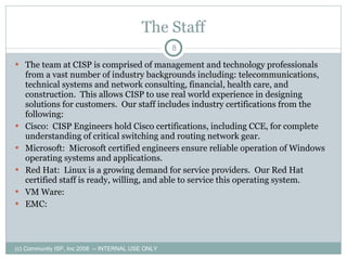 Cisp Company Presentation | PPT | Computer Networking | Computing