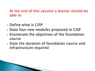 Cisp foundation | PPTX