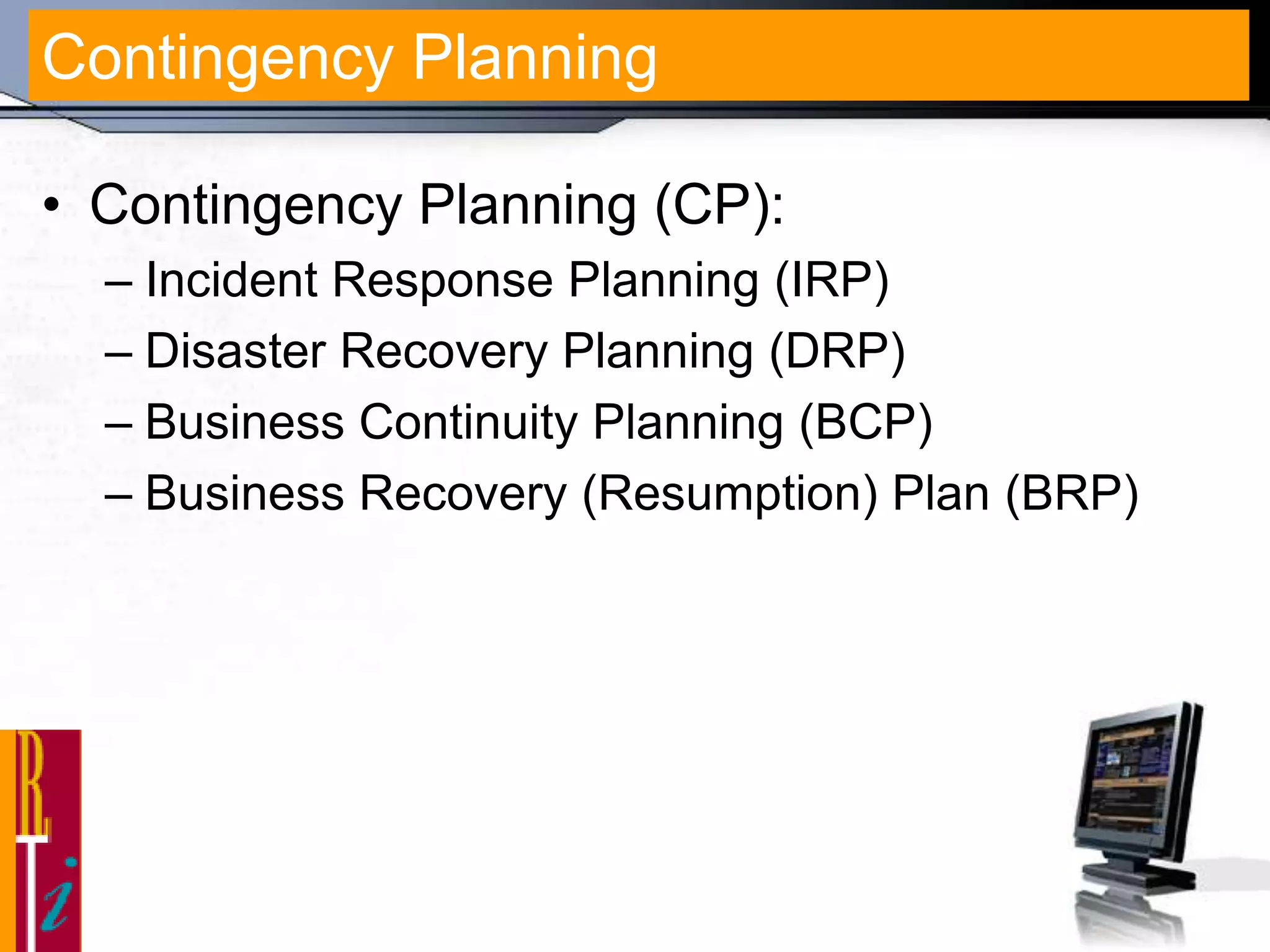 IT Business Continuity Planning 2004 | PPT