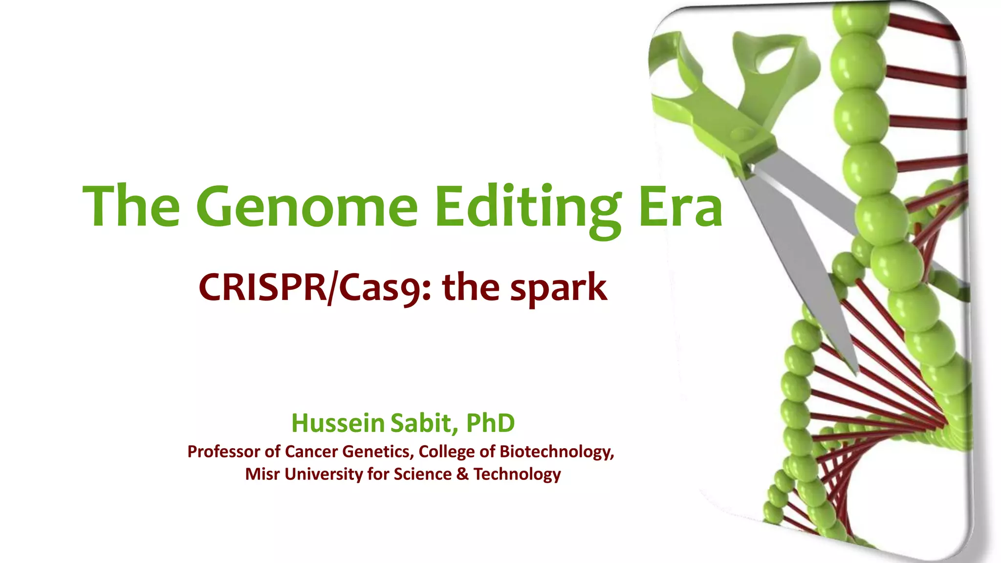 Genome editing via CRISPR/Cas9 | PPT