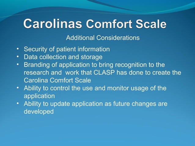 Carolinas Comfort Scale | PPT | Computer Software and Applications ...