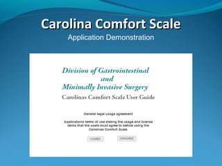Carolinas Comfort Scale | PPT