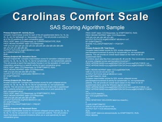 Carolinas Comfort Scale | PPT