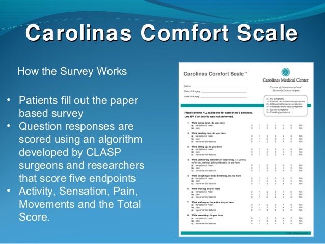 Carolinas Comfort Scale