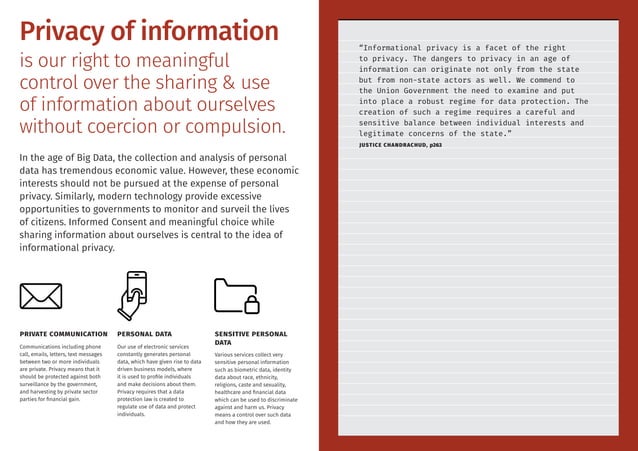 Amber Sinha and Pooja Saxena - The Fundamental Right to Privacy - A ...